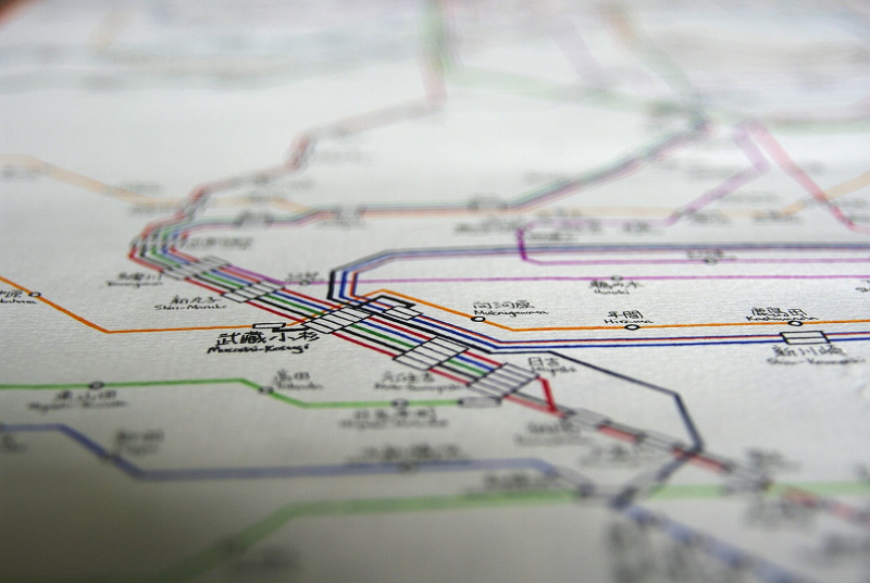 Hand drawn map of Japan's intricate rail system - Spacing Atlantic ...
