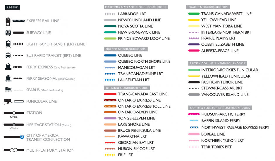A closer look at the City of Canada transit map - Spacing National ...