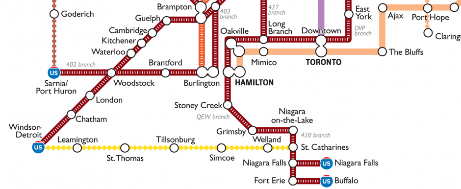 A closer look at the City of Canada transit map - Spacing National ...