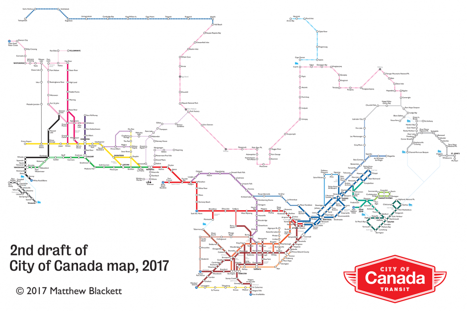 A closer look at the City of Canada transit map - Spacing National ...