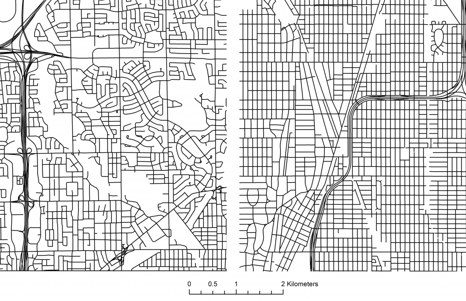 Quick comparisons between Toronto's and Chicago's street grids ...