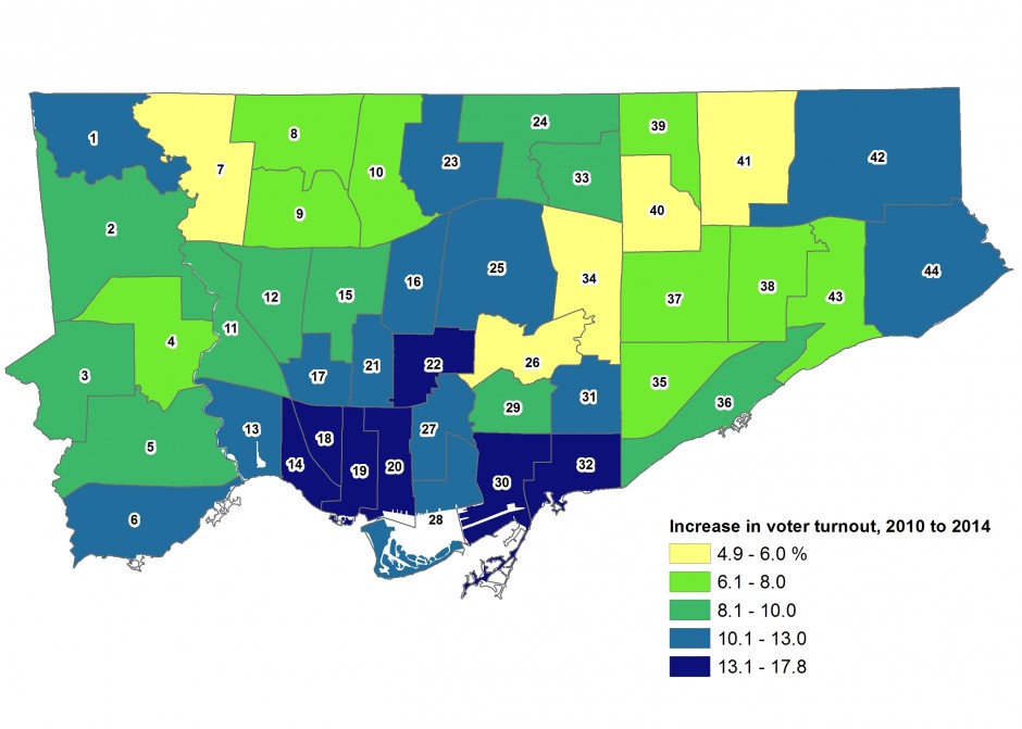 Toronto’s mayoral election in five more maps - Spacing Toronto ...