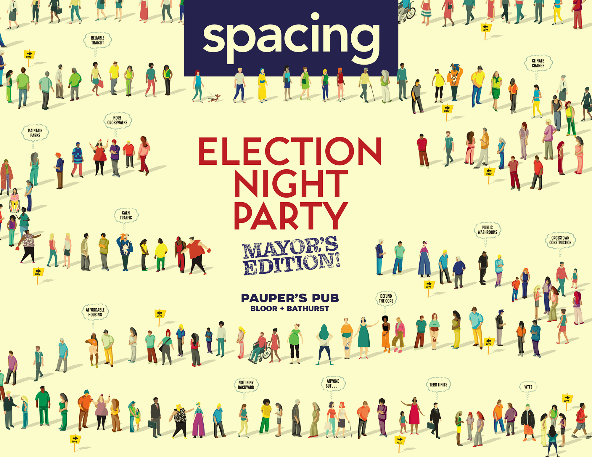 MAYOR'S RACE: Election night watch party - Spacing Toronto | Spacing ...