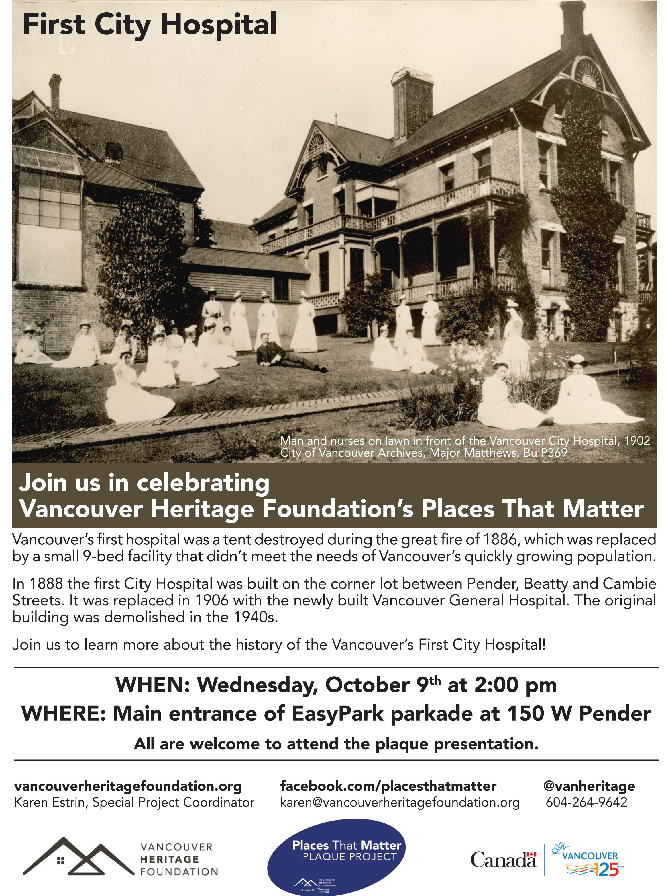 Invitation to Vancouver Heritage Foundation’s Places That Matter: First ...